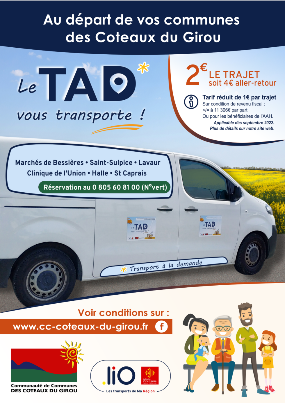 TAD Application du tarif réduit - Site officiel de la commune de Gragnague